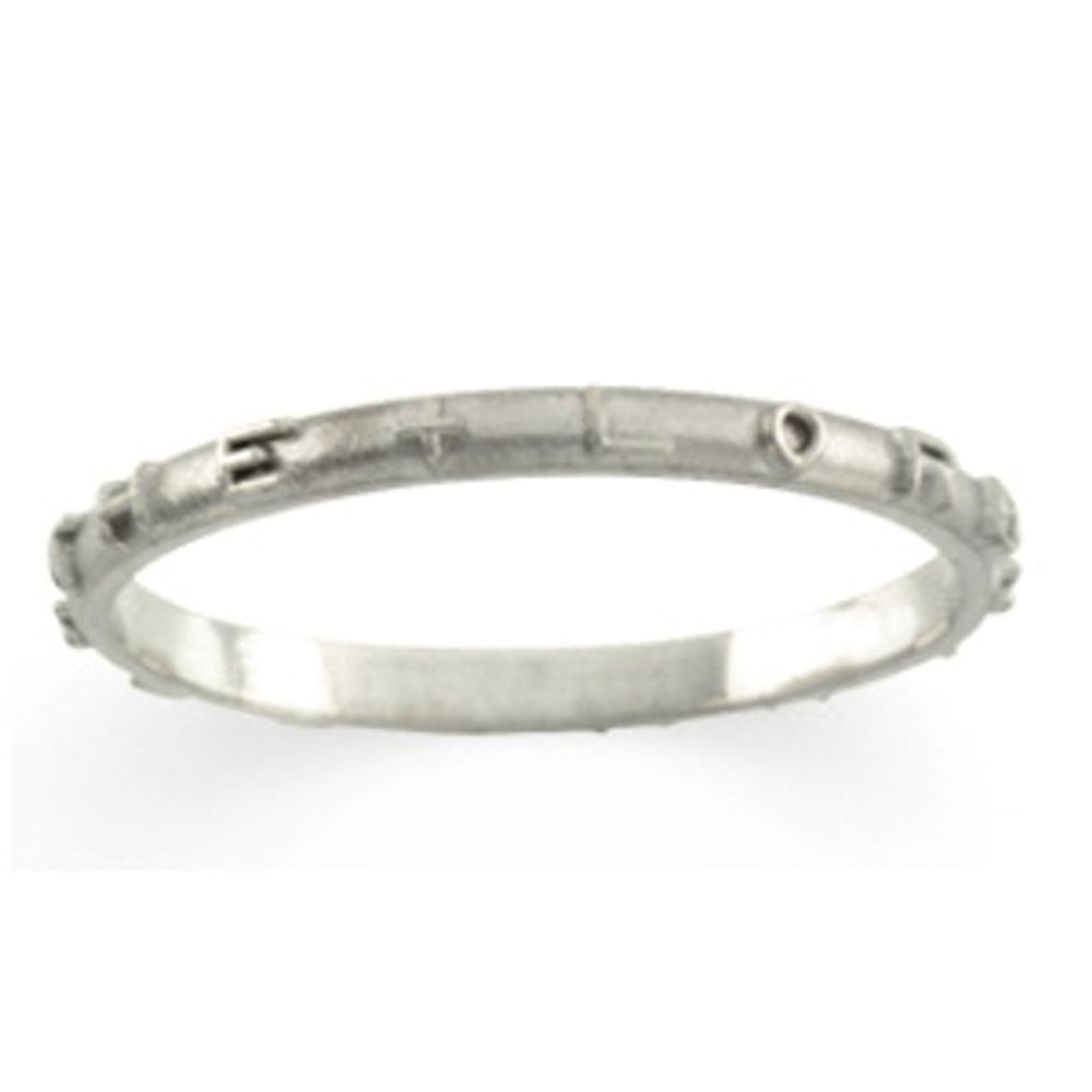14k White Gold Praise the Lord Prayer Religious Spiritual Fashion Ring ...