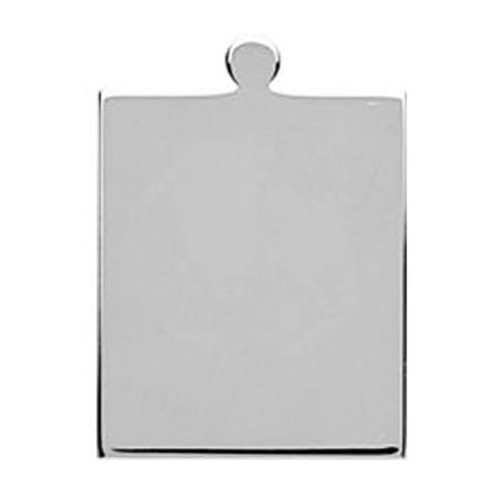 14k White Gold Rectangle 20 Gauge Stamping with Eyelet Fine Jewelry For ...