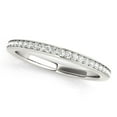 14k White Gold Simple Diamond Wedding Ring (1/4 cttw) - Walmart.com
