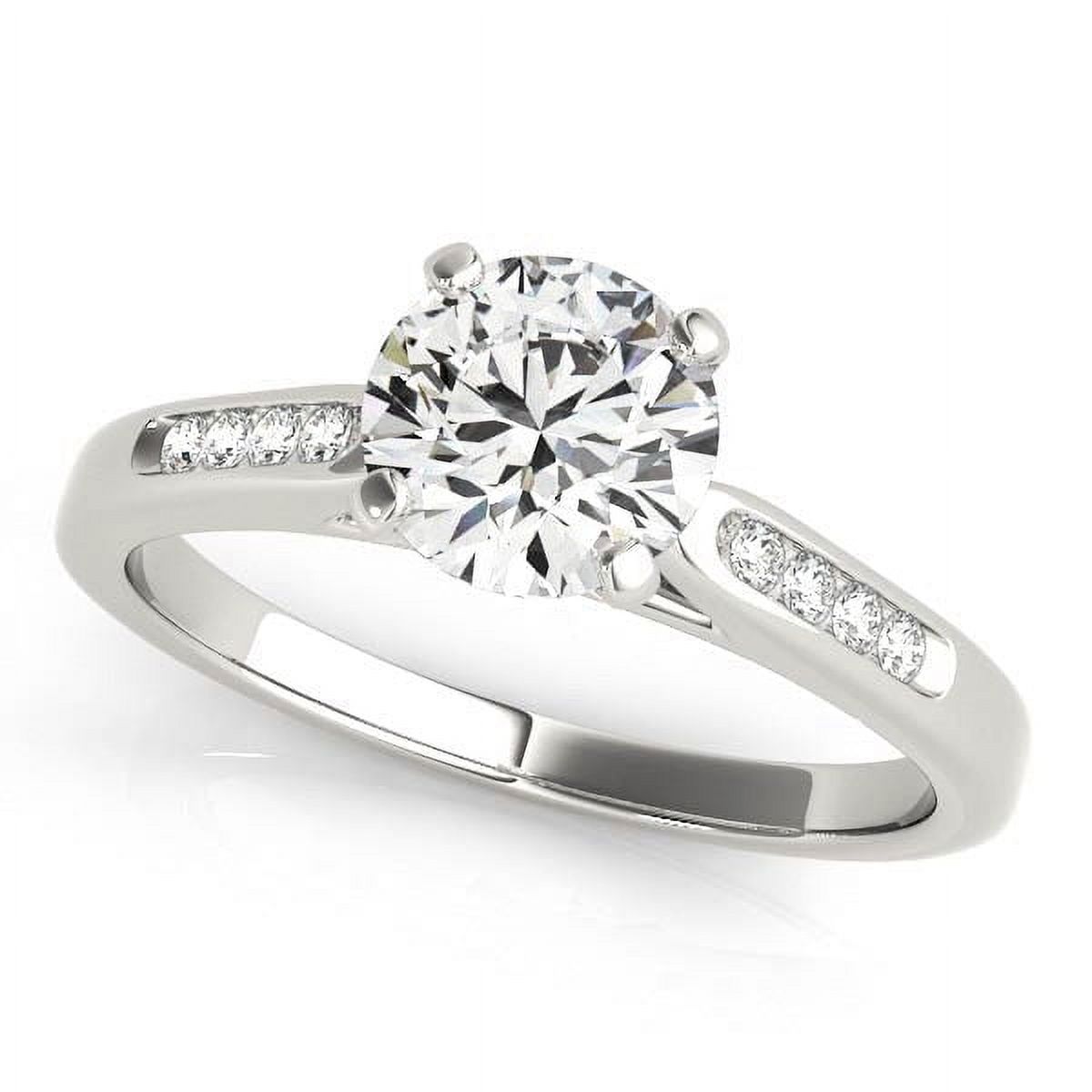 14k White Gold Single Row Diamond Engagement Ring (1 cttw) - Walmart.com