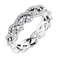 14k White Gold Size 7 Polished 0.63 Dwt Diamond Eternity Band Ring ...