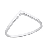 14k White Gold Stackable V-Shape Chevron Ring (Size 11.75) - Walmart.com