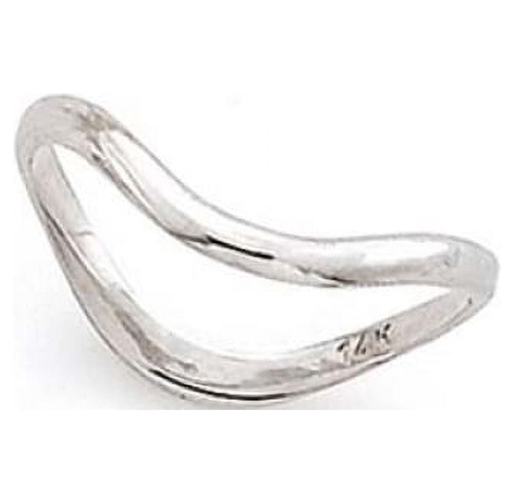 14k White Gold Wave Thumb Ring - 1.4 Grams - Size 9.0 - Walmart.com