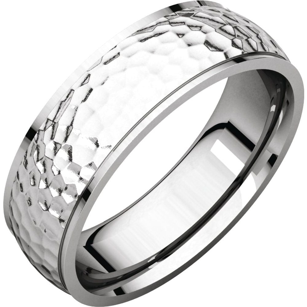 14k X1 White Gold 6mm Half Round Shape Edge Bridal Wedding Engagement ...