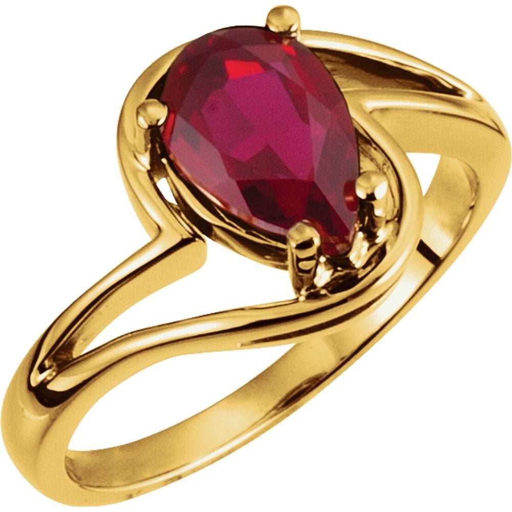 14k X1 White Gold 9x6mm Pear Shape Solitaire Ring Fine Jewelry For ...