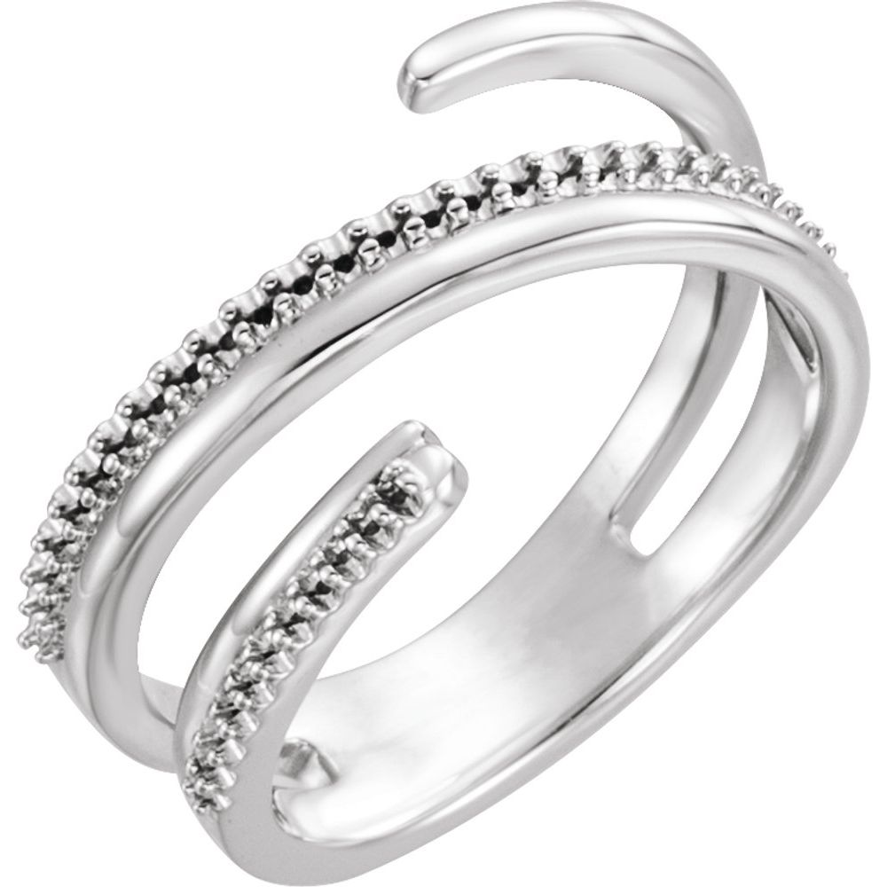 14k X1 White Gold Negative Space Ring Fine Jewelry For Women Gifts For ...