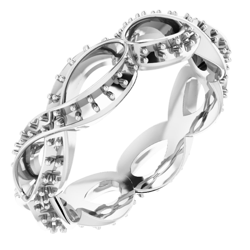 14k X1 White Gold Sculptural-Inspired Eternity Band Ring Fine Jewelry ... 14k X1 White Gold Sculptural-Inspired Eternity Band Ring Fine Jewelry ...