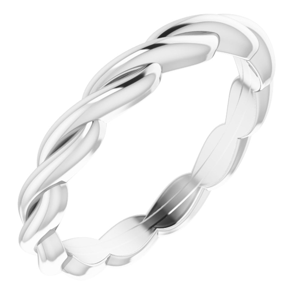 14k X1 White Gold Woven-Design Bridal Wedding Engagement Anniversary ...