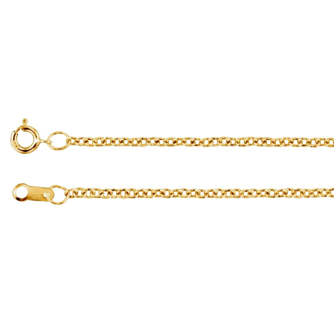 14k Yellow Gold 1.5mm Solid Cable 24 Inch Chain Chain Necklace for ...