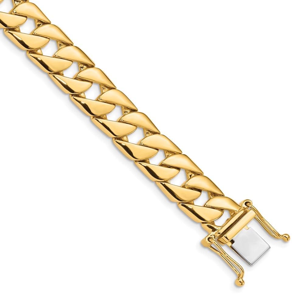 14k Yellow Gold 10.00m Rounded Fancy Curb Chain - Walmart.com