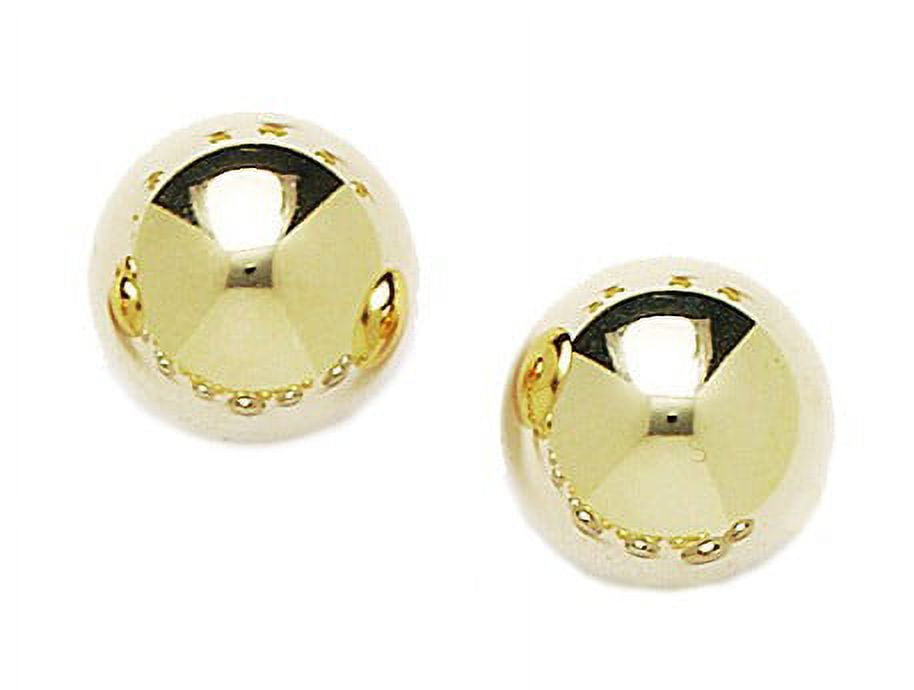 14k Yellow Gold 12mm Ball Earrings-Ball Earring for Women - Walmart.com