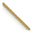 14k Yellow Gold 1mm Solid Sparkle Cut Spiga Chain Necklace 18 Inch ...