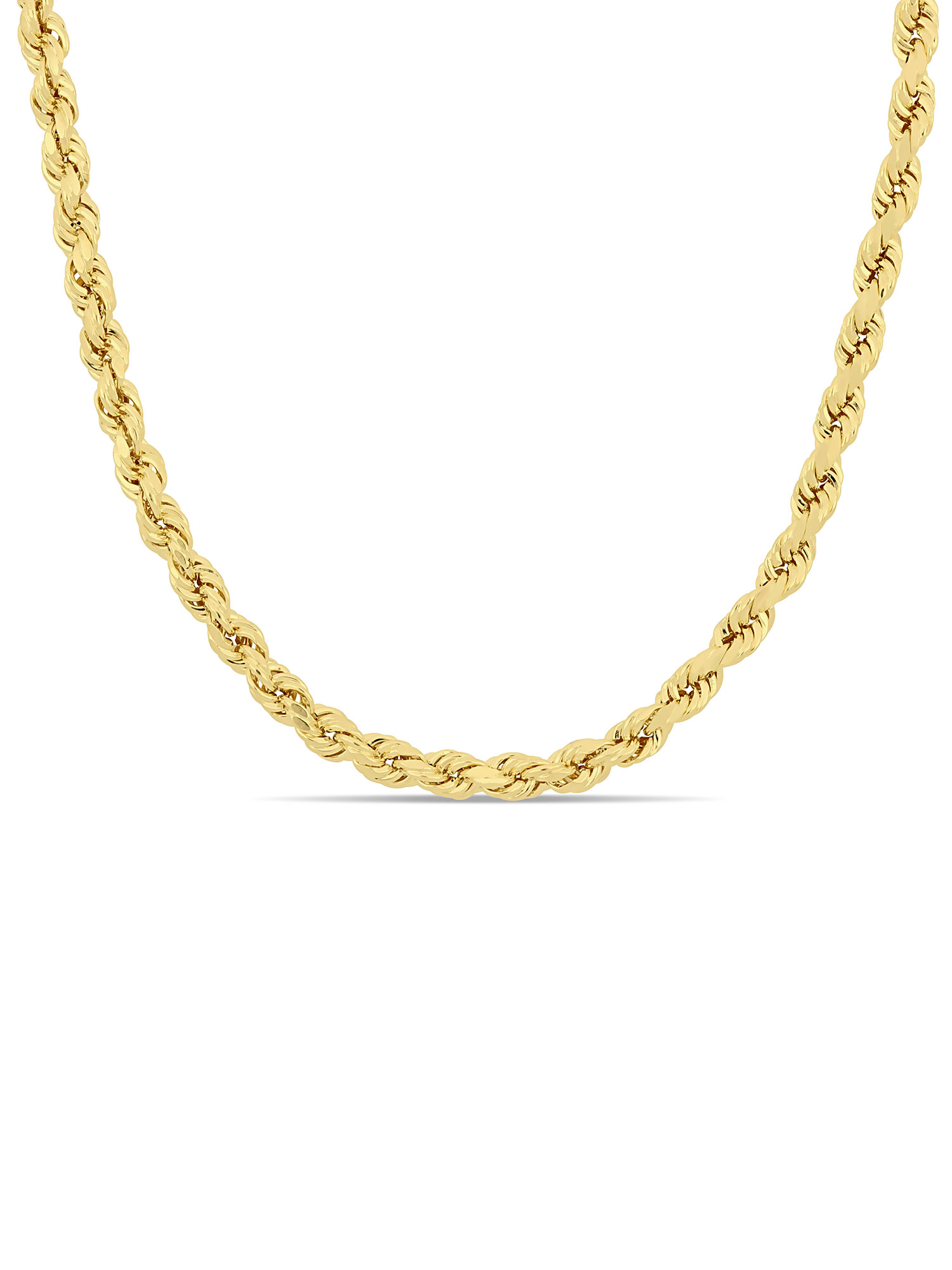 14k 4mm Diamond-Cut Quadruple Rope Chain - Walmart.com