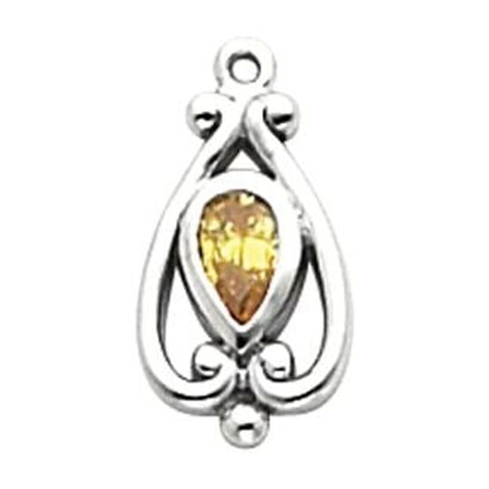 14k Yellow Gold 5x3mm Pear Shape Dangle Link Finding Component Fine ...