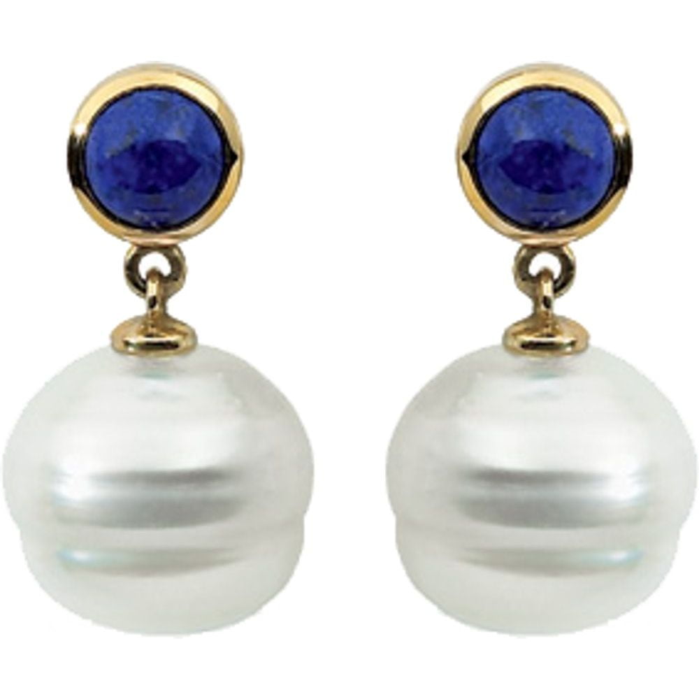 14k Yellow Gold 7x5mm Oval Shape Amethyst Semi-Set Drop Dangle Earrings ...