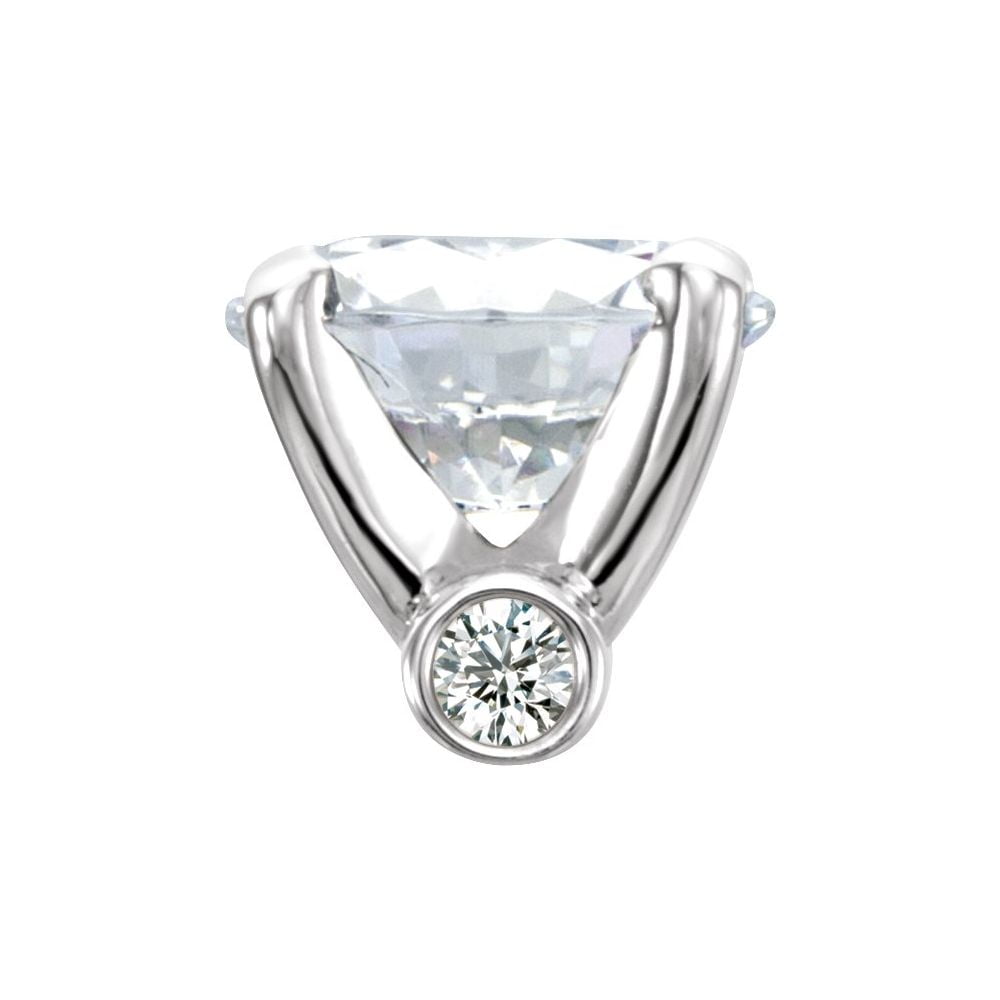 14k Yellow Gold 8.2mm Round Shape Diamond Semi-Set Shank Setting ...