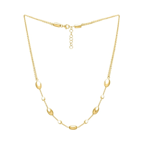 14k Yellow Gold Adjustable Bead Pebble 7 Inch Bracelet Or Convertible ...