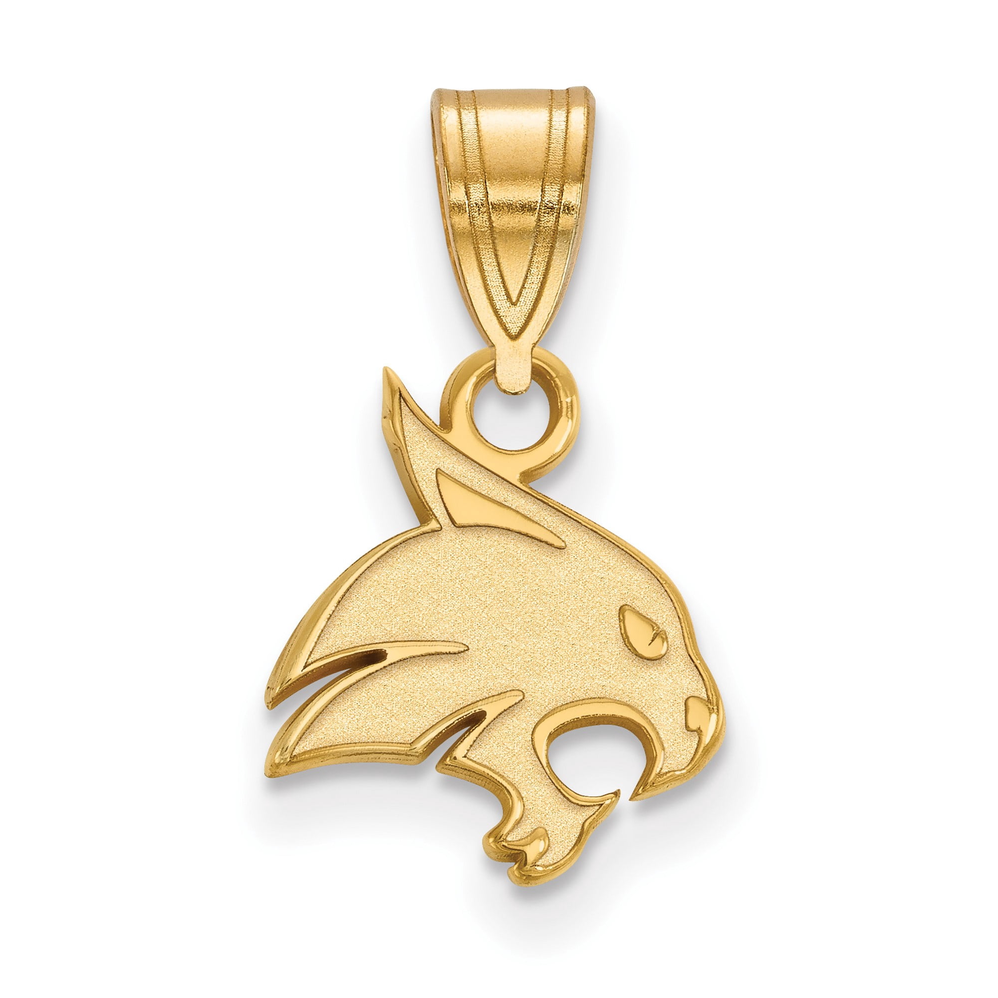 14k Yellow Gold Bobcat Pendant for Men and Women, Bold Wildcat Head ...
