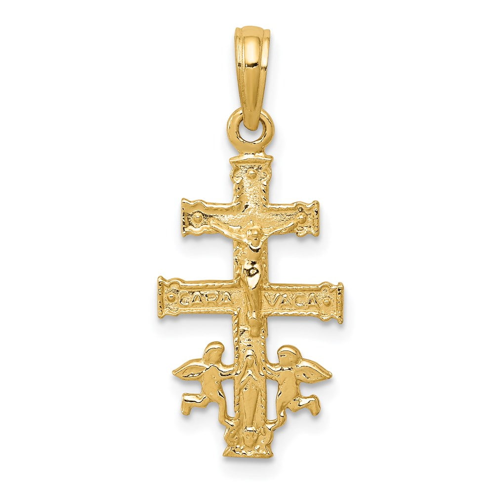 14k Yellow Gold Cara Vaca Crucifix Pendant Fine Jewelry For Women Gifts ...