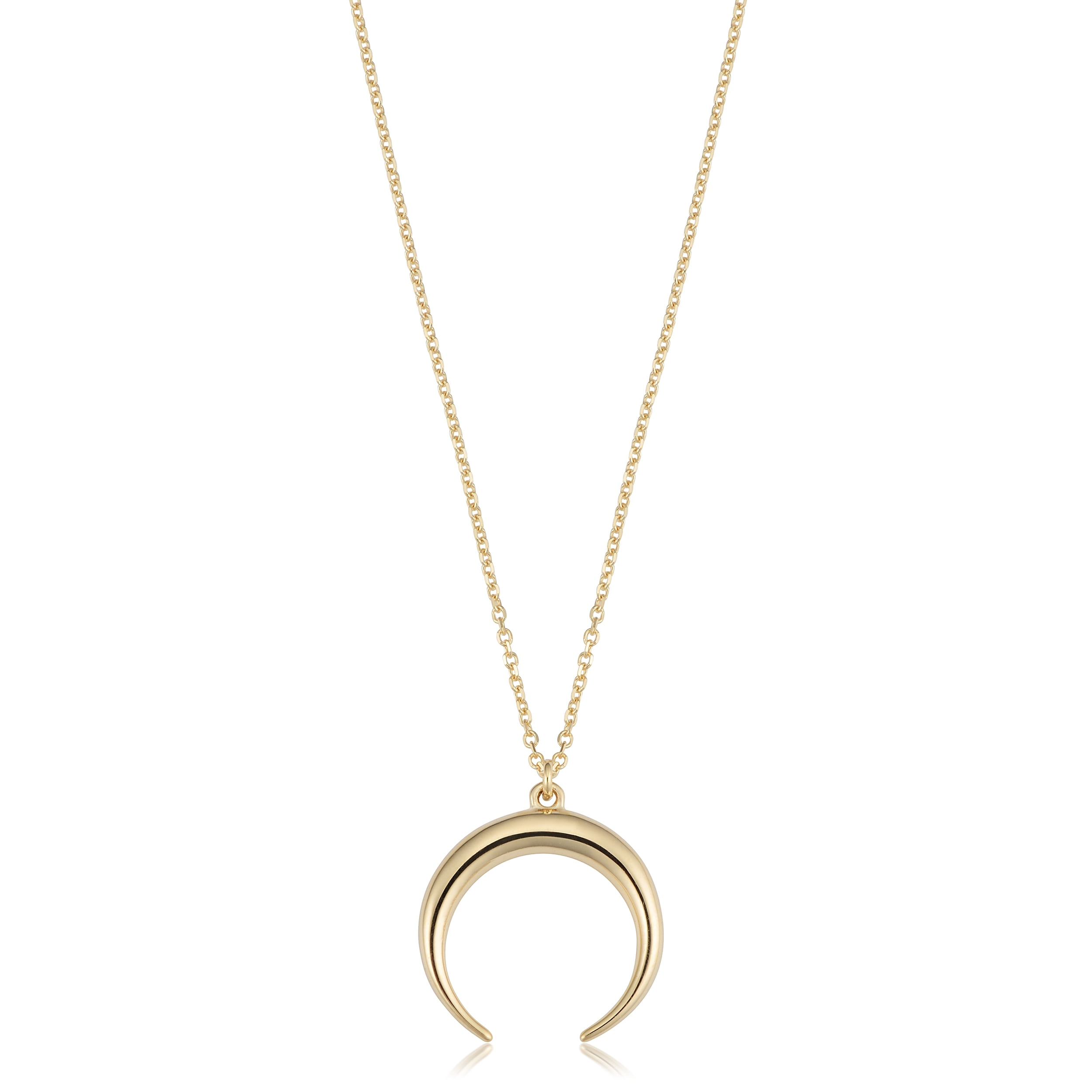 Walmart 14k Yellow Gold Crescent Moon Jewelry Necklace, 18 inch, Made ...
