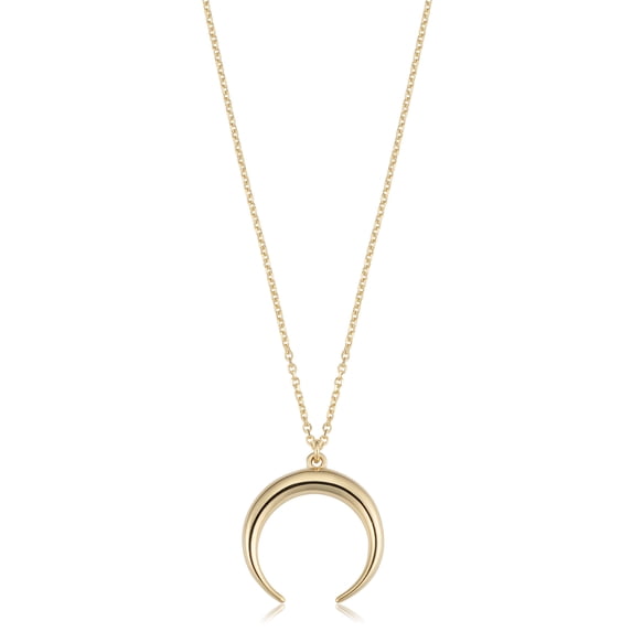 Walmart 14k Yellow Gold Crescent Moon Jewelry Necklace, 18 inch, Made ...