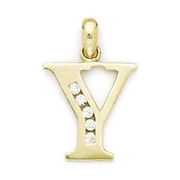 LoveBling 10k Yellow Gold Alphabet Initial Bubble Letter Charm Pendant ...