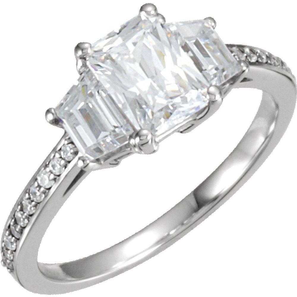 14k Yellow Gold Diamond Matching Band Ring for 8.5x6.5mm Bridal Wedding ...