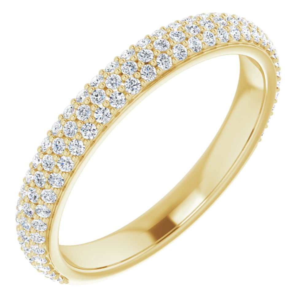 14k Yellow Gold Diamond Matching Bridal Wedding Engagement Anniversary ...