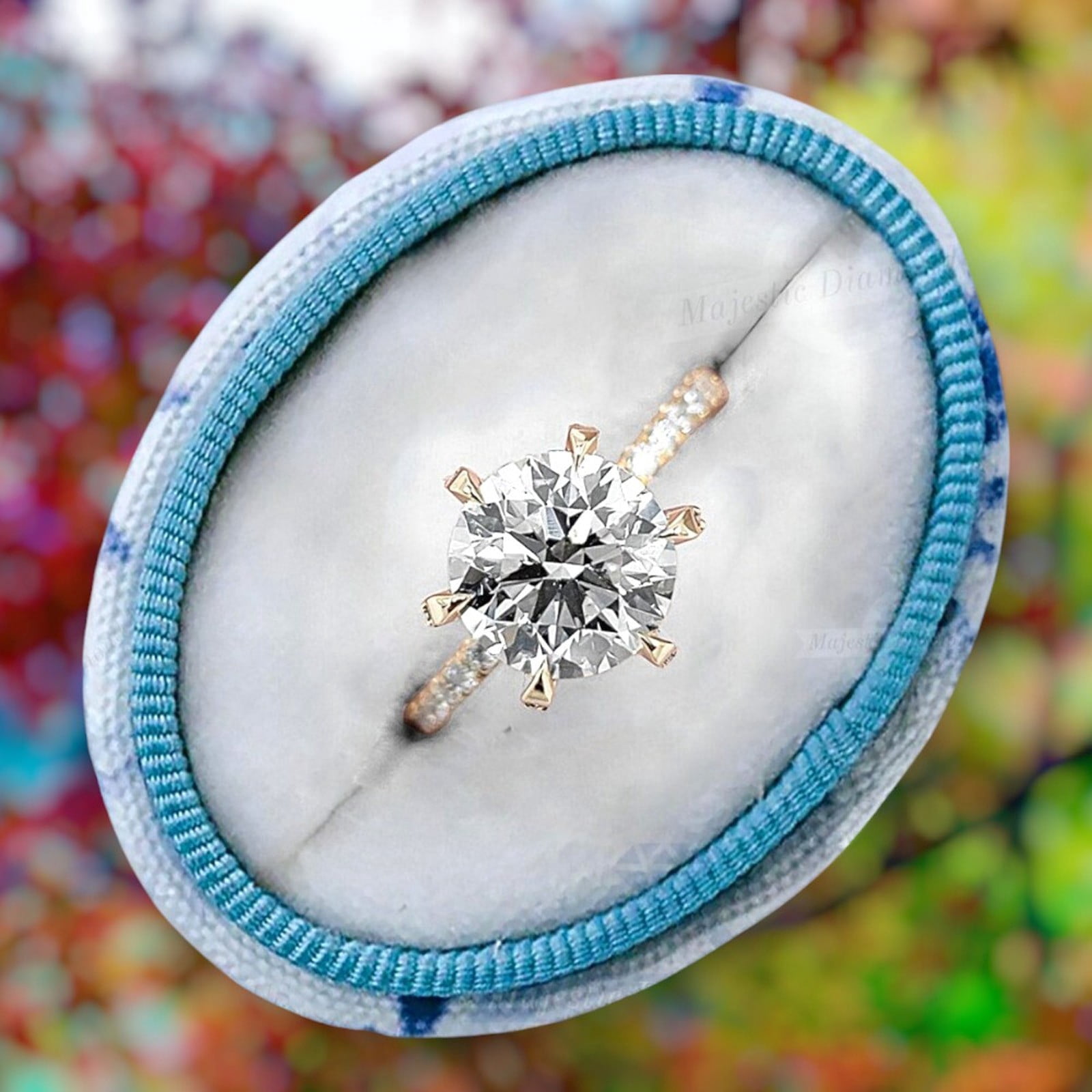 14k Yellow Gold Diamond Ring IGI Certified CVD Lab Created Round 2.50 ...