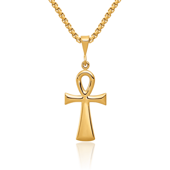 Ankh Cross Eye of Horus Gemstone Necklace Key of Life Scarab Pendant ...