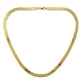 14k Yellow Gold Flat Herringbone Chain Necklace Unisex 20 - Walmart.com