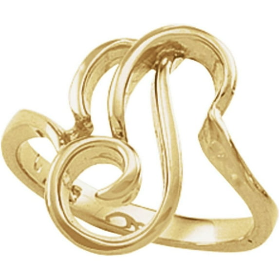 14k Yellow Gold Freeform Bypass Metal Fashion Ring Fine Jewelry For ...