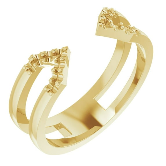 14k Yellow Gold Geometric Negative Space Fashion Ring Fine Jewelry For ...