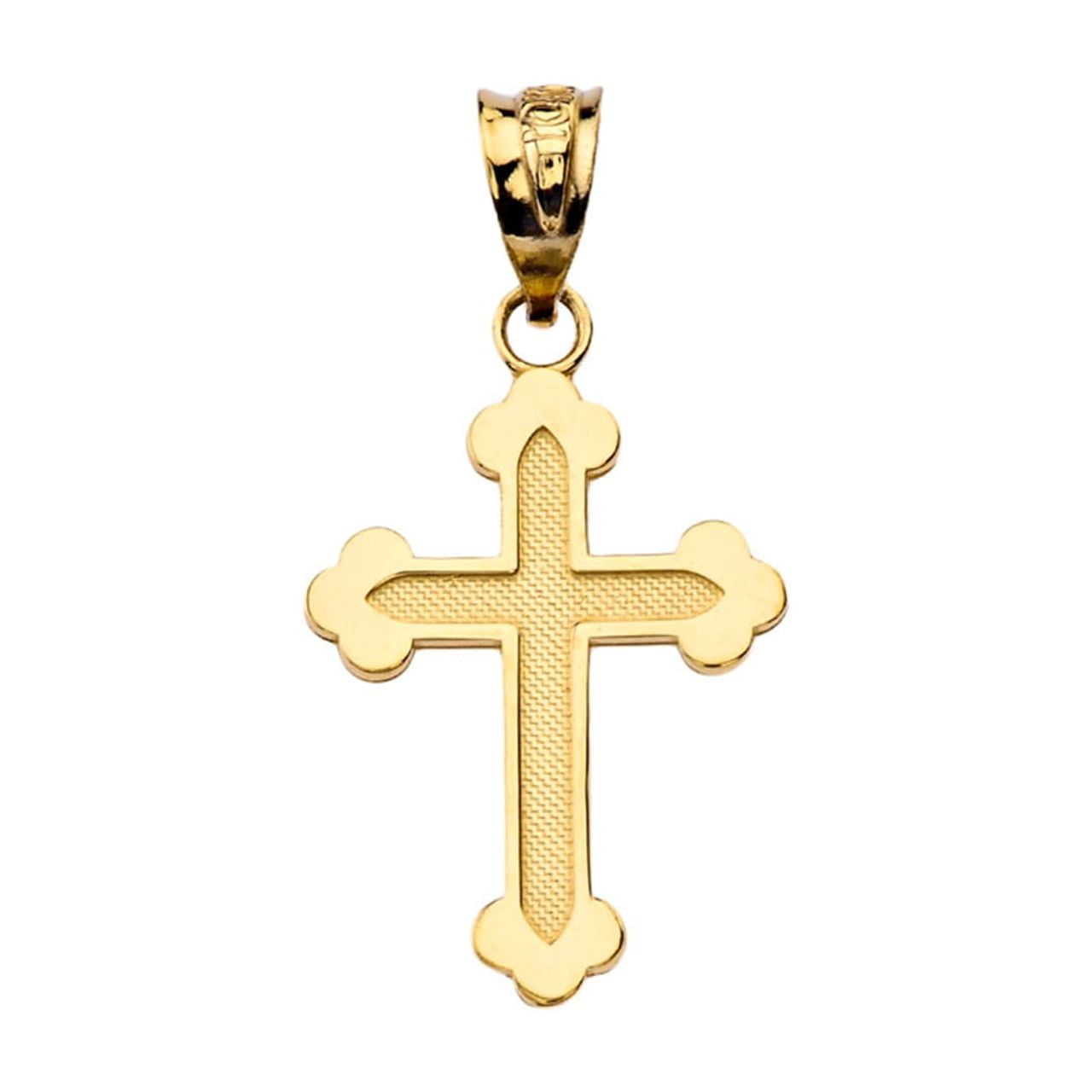 14k Yellow Gold Greek Orthodox Cross Pendant - Walmart.com