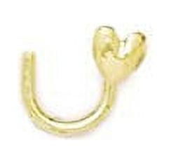 14k Yellow Gold Heart Body Piercing Jewelry Nose Screw - Walmart.com