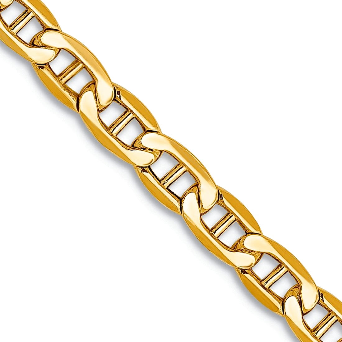 14k Yellow Gold Hollow Polished Lightweight Lobster Claw Closure ...