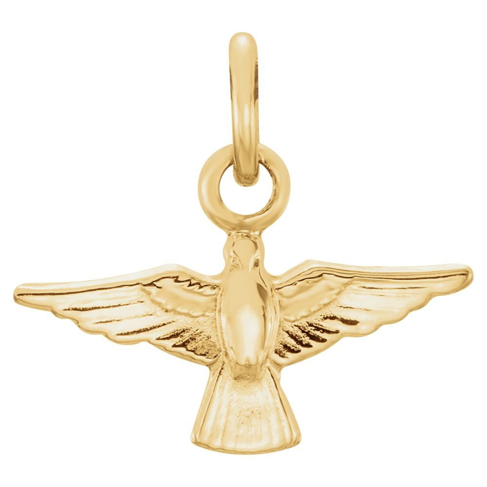 14k Yellow Gold Holy Spirit Pendant 12x18mm - .6 Grams - Walmart.com
