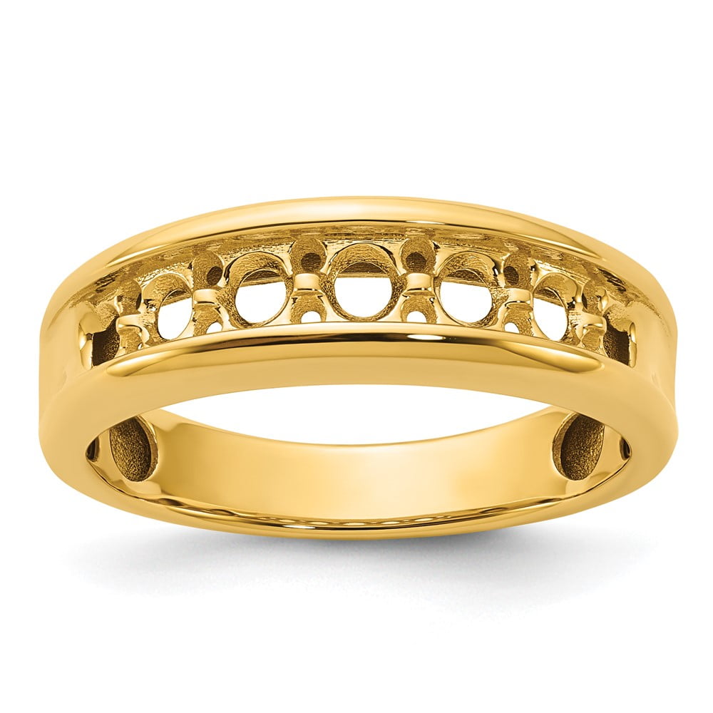 14k Yellow Gold IBGoodman Men's Polished Ring Mounting - Walmart.com