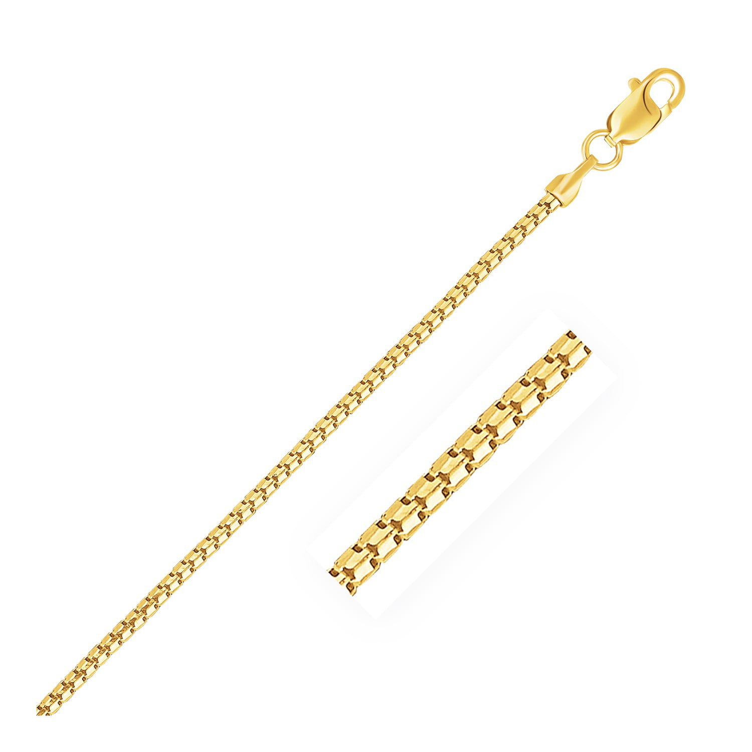 14k Yellow Gold Ice Chain Necklace 1.3mm - Walmart.com
