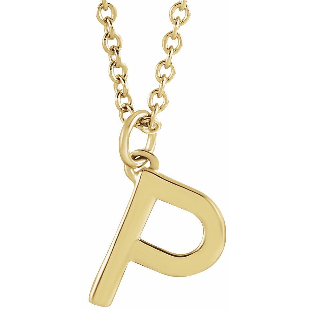 14k Yellow Gold Initial P Dangle Necklace Fine Jewelry for Women Gifts ...