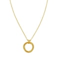14k Yellow Gold Interlocking Large Polished Trinity Circle Necklace ...
