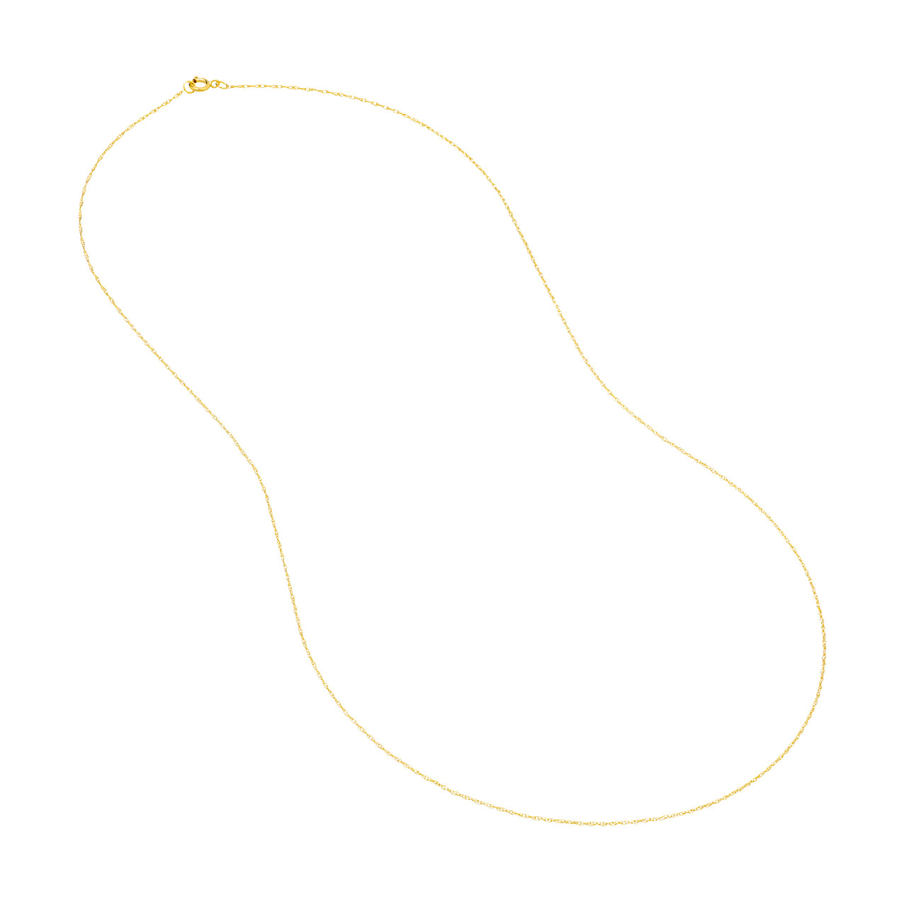14k Yellow Gold Light Rope Chain 0.6mm 18-inch - Walmart.com