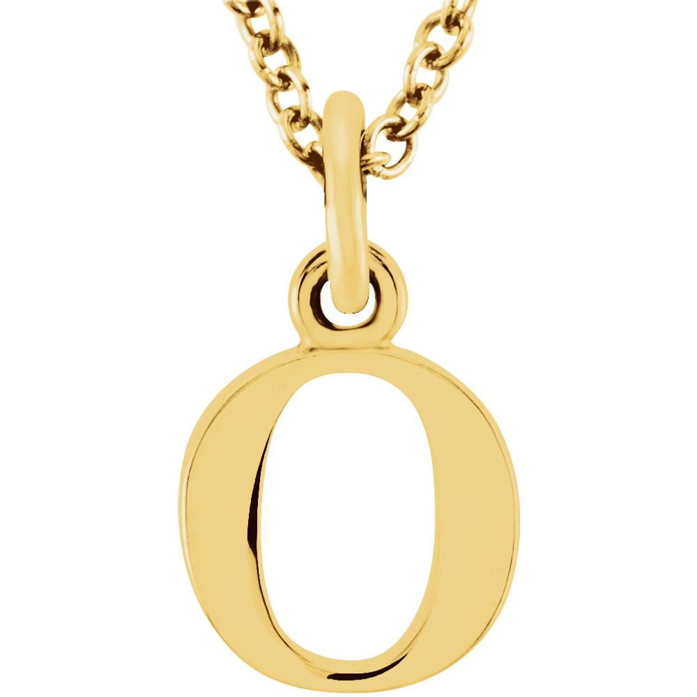 14k Yellow Gold Lowercase Initial o Necklace Fine Jewelry for Women ...