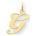 14k Yellow Gold Medium Fancy Script Initial G Charm - .5 Grams ...