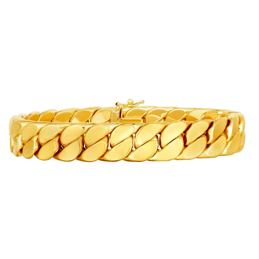 14k Yellow Gold Polished Mens Bracelet With Box With Figure 8 Clasp 8. ...