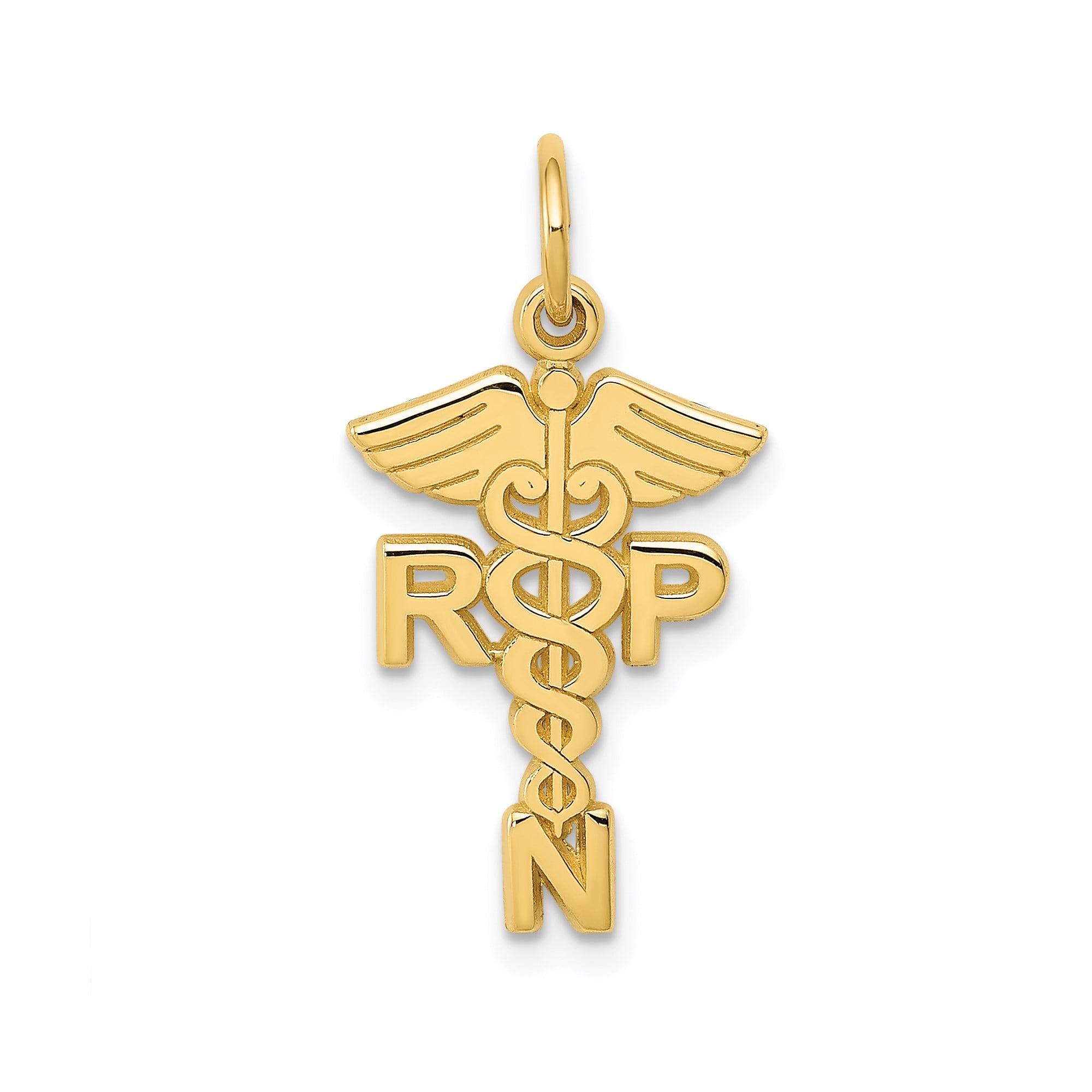 14k Yellow Gold RPN Pendant with Caduceus Symbol, Registered Practical ...