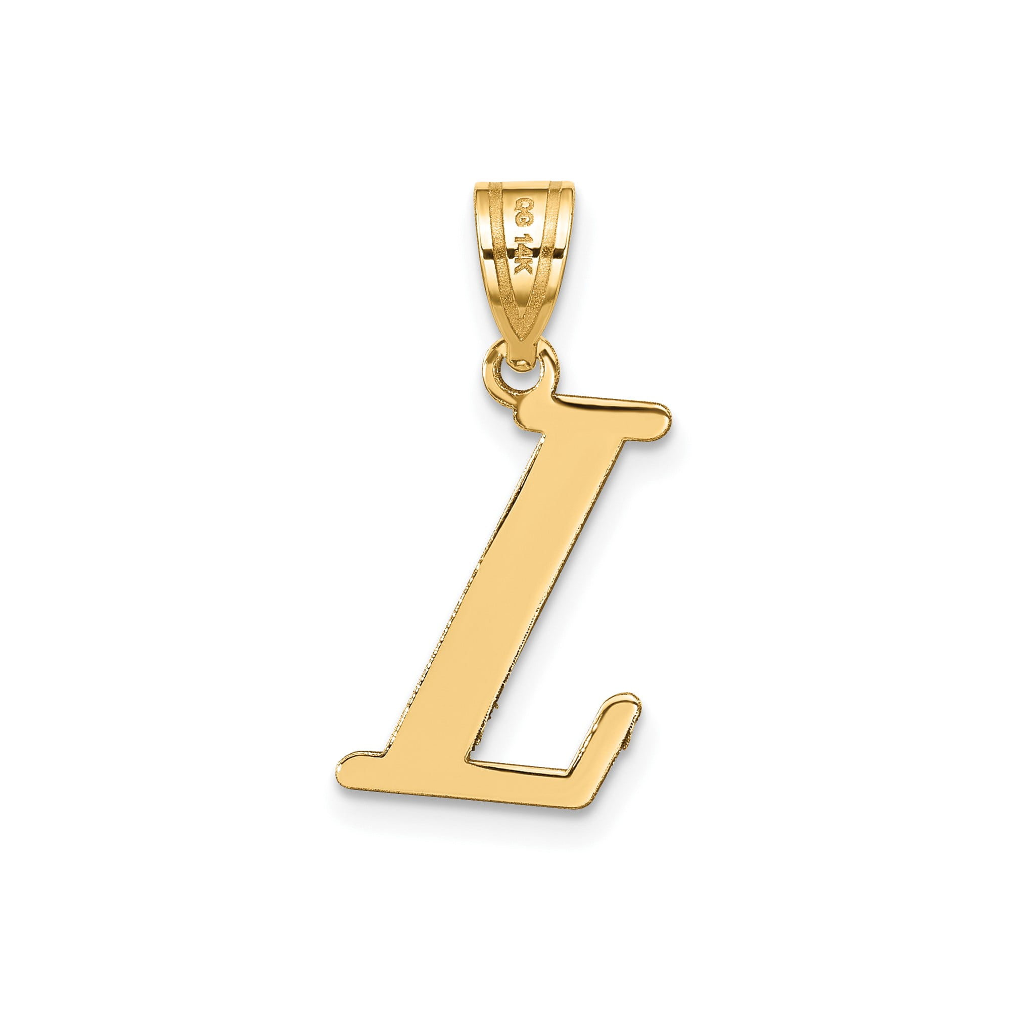 14k Yellow Gold Script Letter L Pendant for Women or Unisex Wear ...