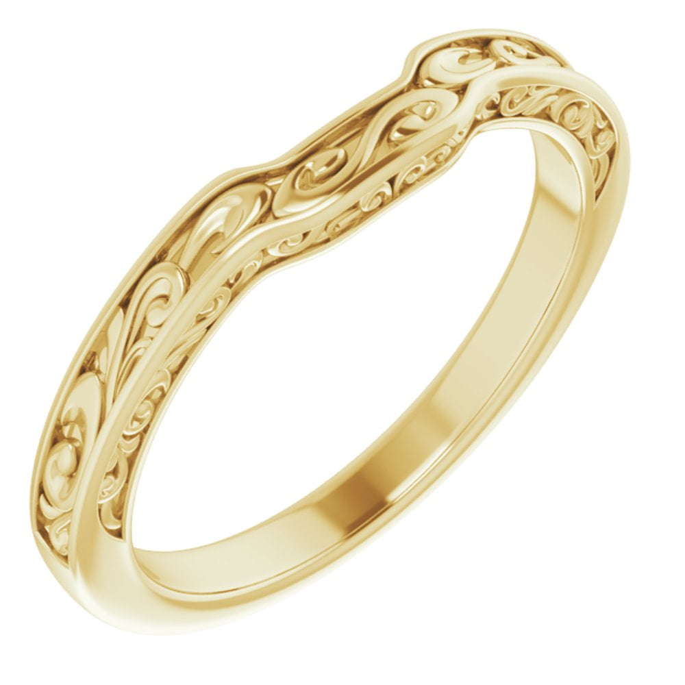 14k Yellow Gold Sculptural-Inspired Matching Bridal Wedding Engagement ...