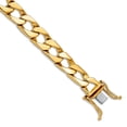 14k Yellow Gold Solid 8mm Hand Polished Fancy Link Chain Bracelet 8 ...