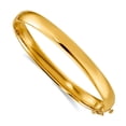 14k Yellow Gold Solid Domed 7.8mm Hinged Bangle Bracelet Cuff Bracelet ...